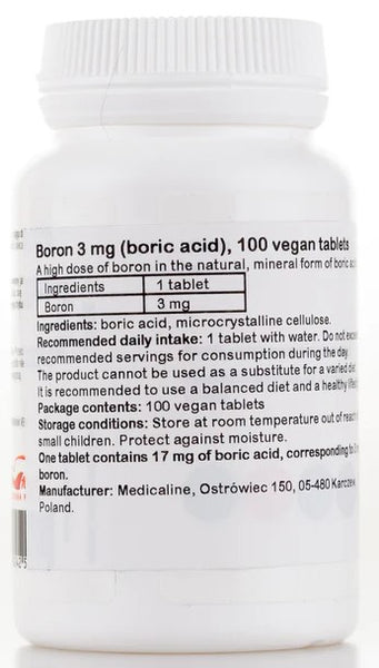 Aliness Boron 3 mg (boric acid) 100 capsules – Miss Lamonique
