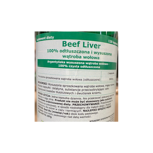 Swanson Beef liver 100% defatted and dried beef liver 500 mg / 120 cap ...