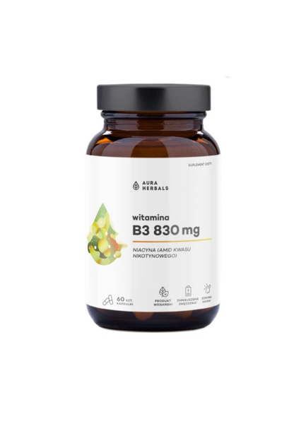 Aura Herbals Vitamin B3 830 mg, niacin, 60 capsules – Miss Lamonique