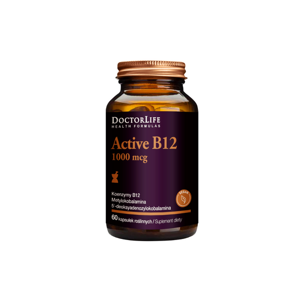 Doctor Life Active B12 1000 mcg, Active B12 Methylcobalamin, 60 capsul ...