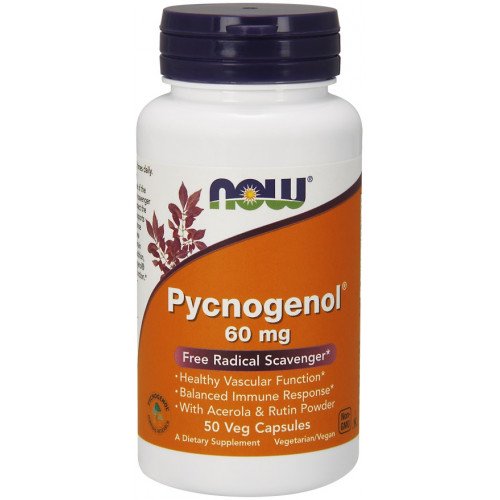 NOW Foods Pycnogenol with Acerola & Rutin Powder, 60mg - 50 vcaps ...
